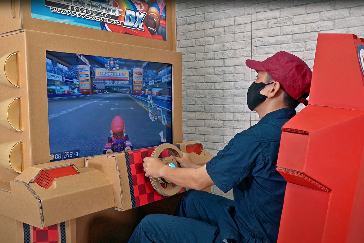 Youtuber crea su propio Mario Kart Arcade de cartón | Digital Trends ...