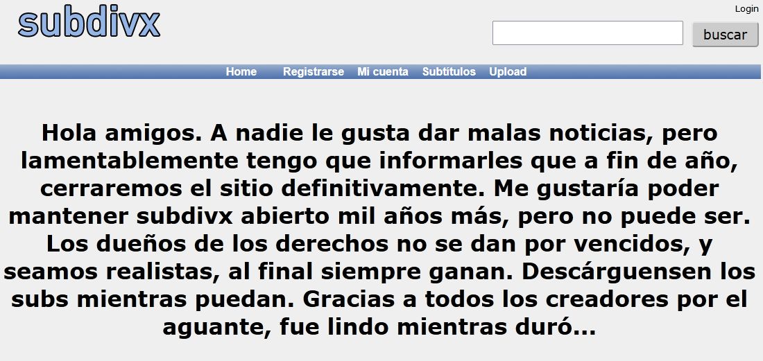 Cierra SubDivX, el popular sitio de subtítulos en español | Digital ...